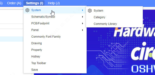 Personal Settings | EasyEDA Pro User Guide