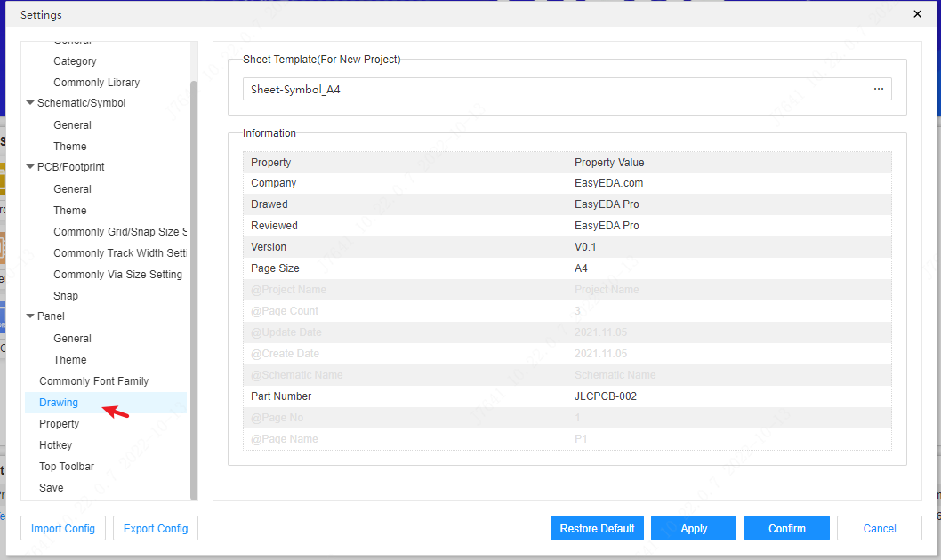 Personal Settings | EasyEDA Pro User Guide