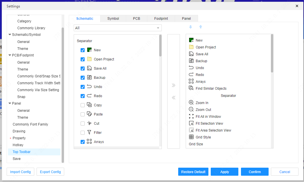 Personal Settings | EasyEDA Pro User Guide